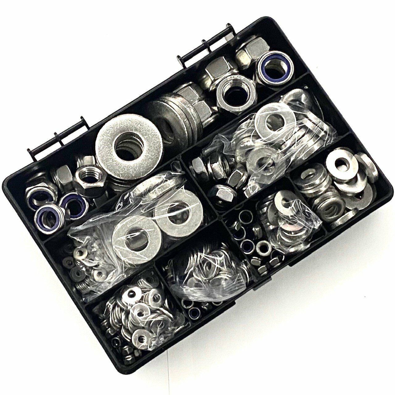 556 Assorted A2 Stainless Thick Washer Nyloc Nut M3 M4 M5 M6 M8 M10 M12 ...