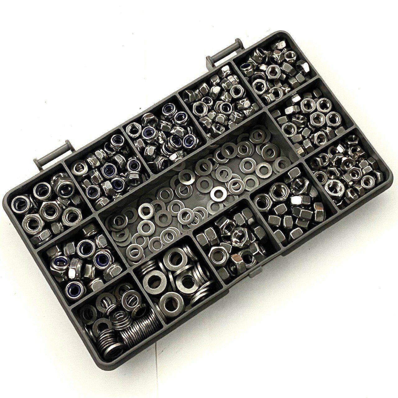 510 Assorted Piece A2 Stainless Steel M4 M5 M6 Nyloc, Full Nut & Form A ...