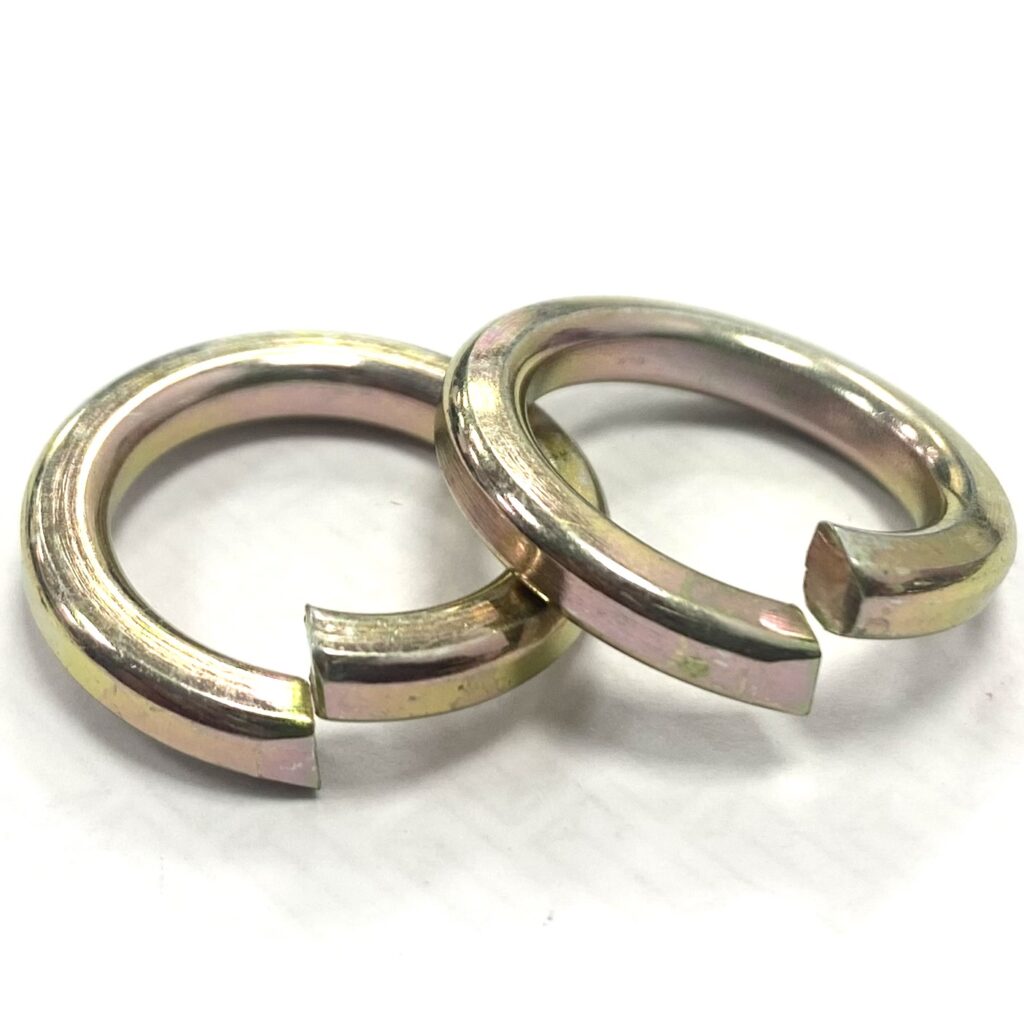 3/8″ Imperial Square Section Spring Washers Yellow Zinc Plated Steel ...