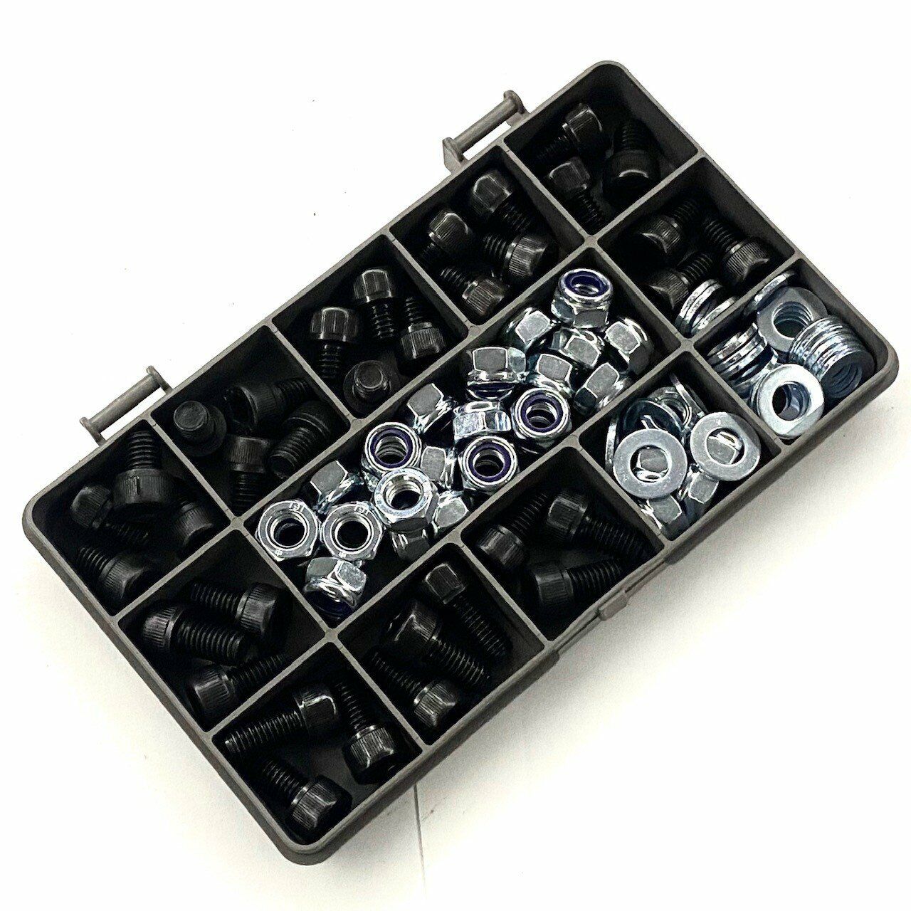 102 Assorted M8 High Tensile Self Colour M8 Socket Caps Zinc Nylocs ...