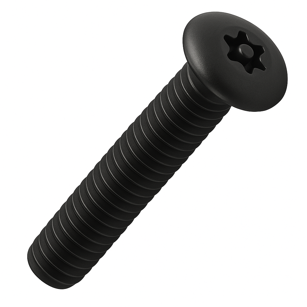 M3.5 x 35mm Raised Countersunk A2 BLACK Stainless Steel 6-Lobe Pin ...
