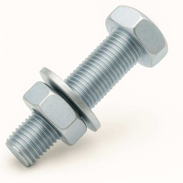 M12 x 240mm Hexagon Head Fully Threaded Setscrew, Nut & Washer ...