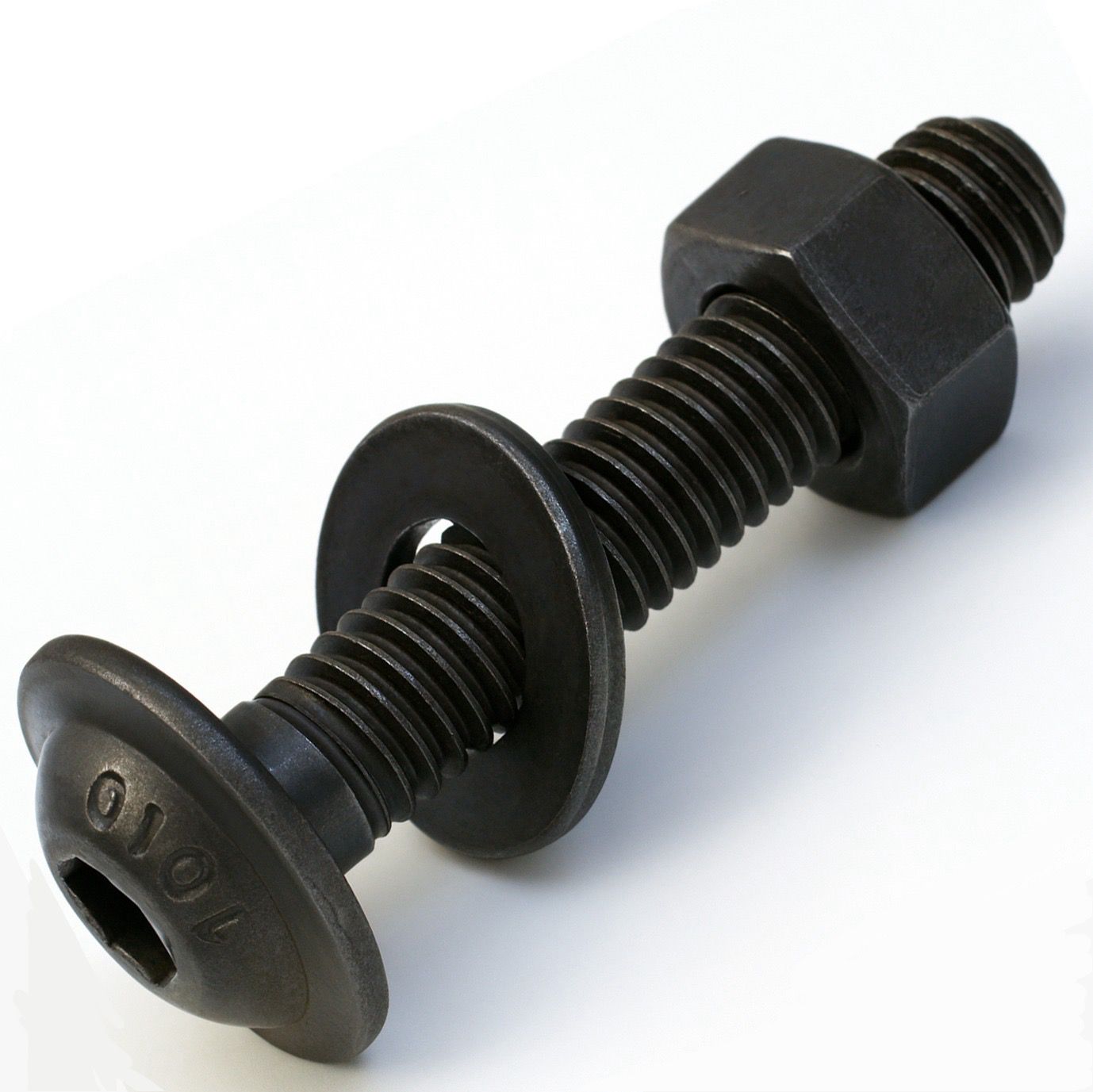 M5 x 16mm Flanged Socket Button Screws/Bolt, Nut & Washer (Assembled ...