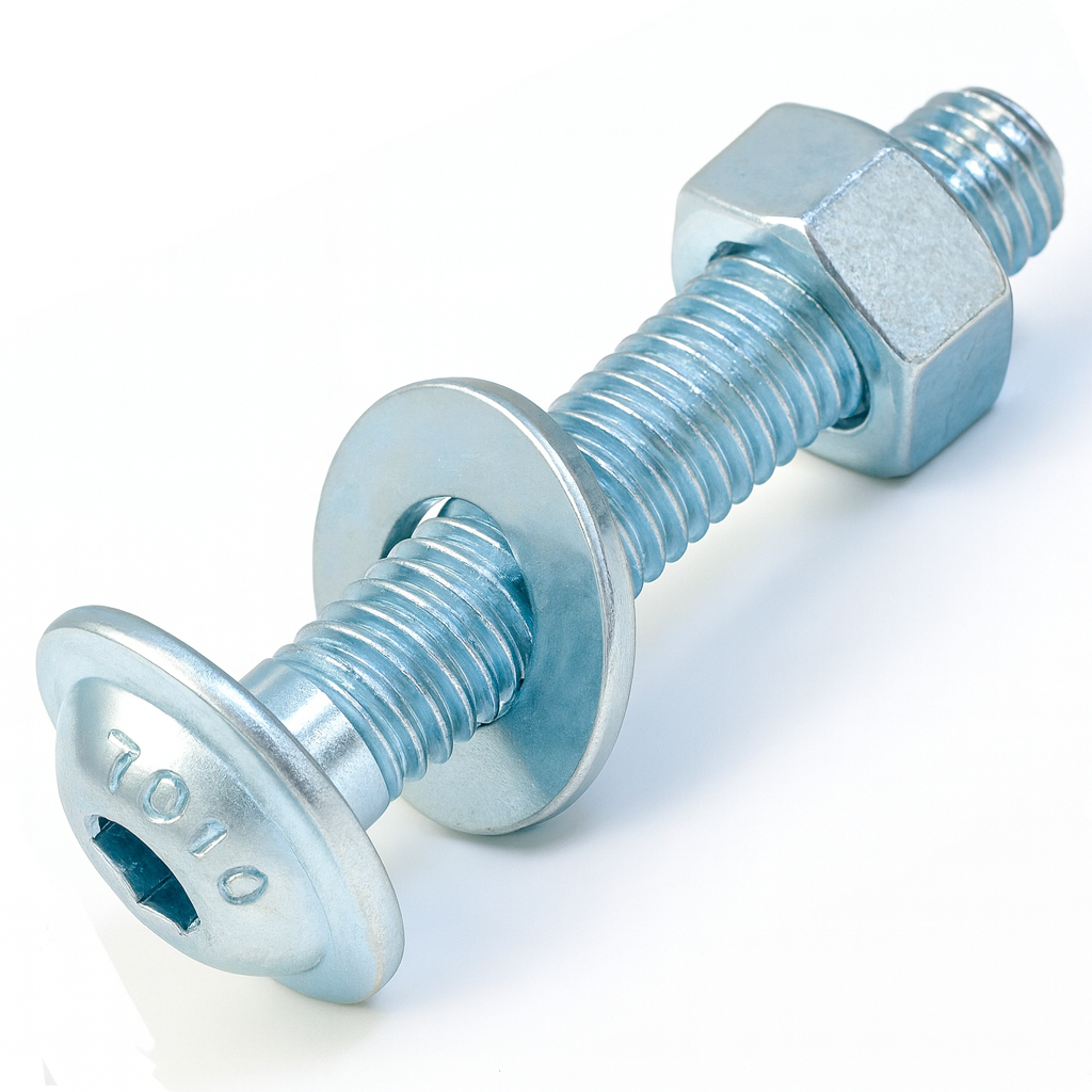 M12 x 50mm Flanged Socket Button Screws/Bolt, Nut & Washer (Assembled ...