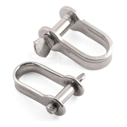 6mm Strip Flat D Shackles – Marine Grade Stainless Steel A4 (316 ...